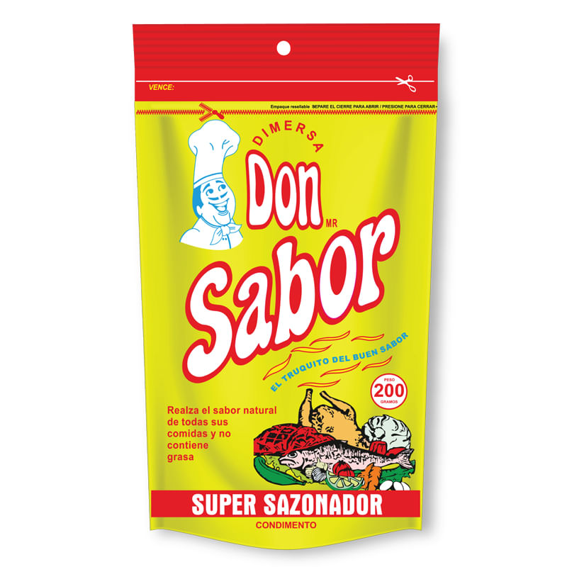 Condimento Don Sabor Zipper x 200 g - Supermercado Megatiendas