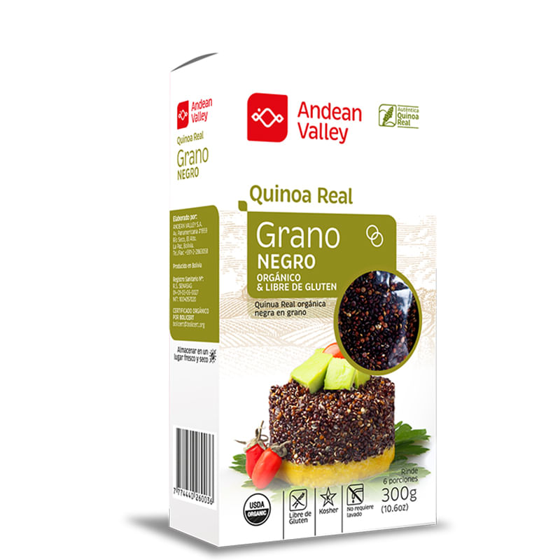 Quinua Andean Valley Negro x 300 g - Supermercado Megatiendas
