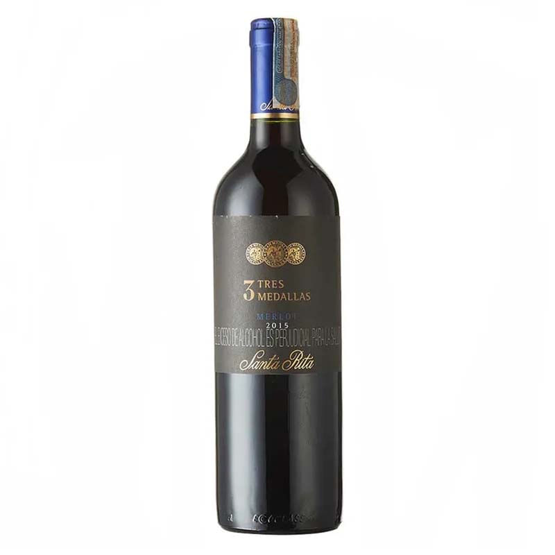Vino Tinto Santa Rita 120 Tres Medallas Merlot x 750 ml - Supermercado ...