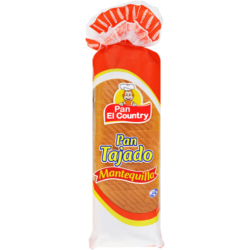 Pan Tajado Pan Country Mantequilla x 410 g - Supermercado Megatiendas