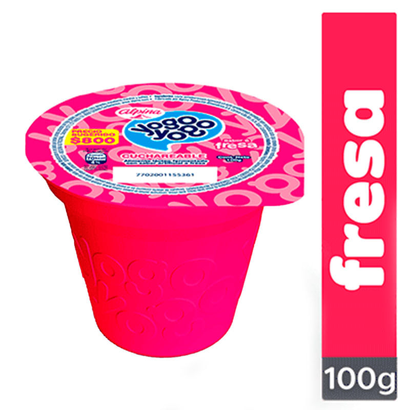 Bebida Láctea Yogo Yogo Fresa Cuchareable x 100 g - Supermercado ...