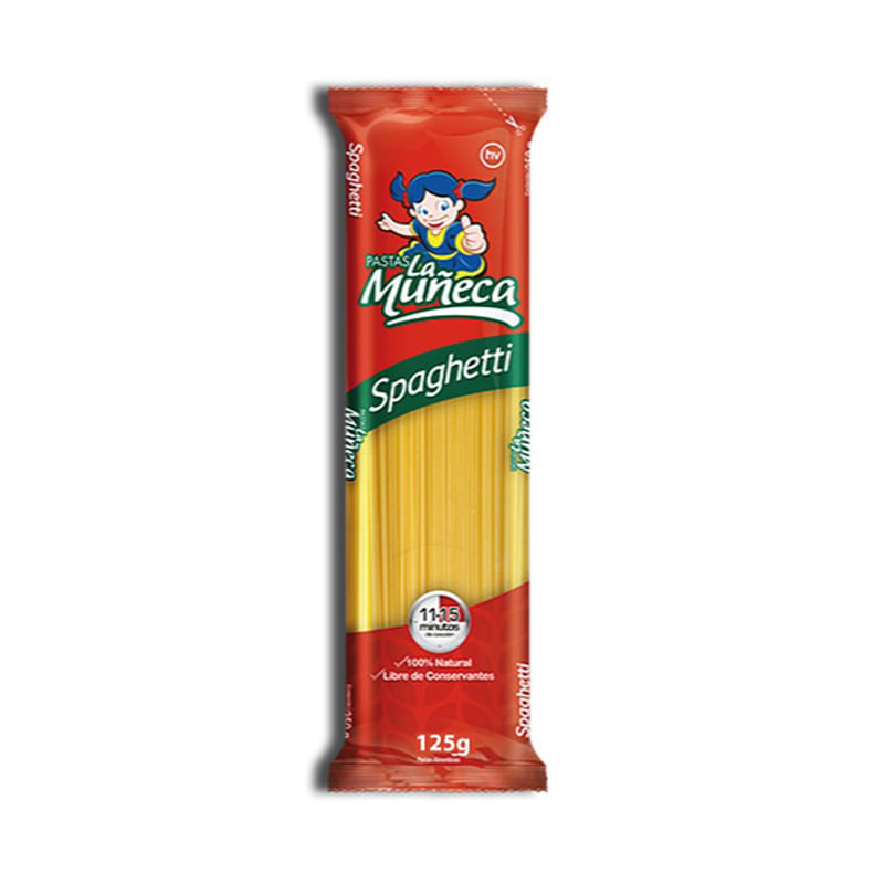 Pasta Spaguetti La Muñeca x 125 g - Supermercado Megatiendas