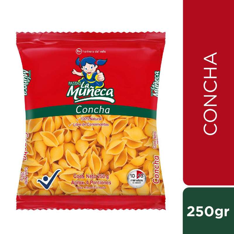 Pasta Clásica Concha La Muñeca x 250 g - Supermercado Megatiendas