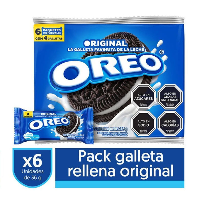 Galletas Oreo Original x 216 g - Supermercado Megatiendas
