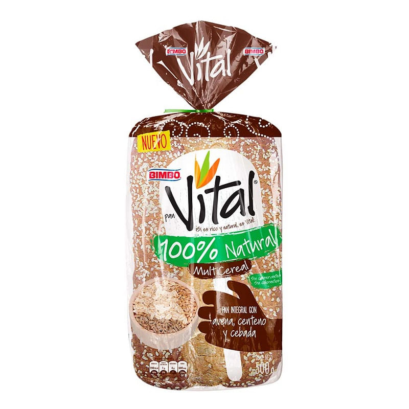 Pan Multicereal Vital Bimbo x 500 g - Supermercado Megatiendas