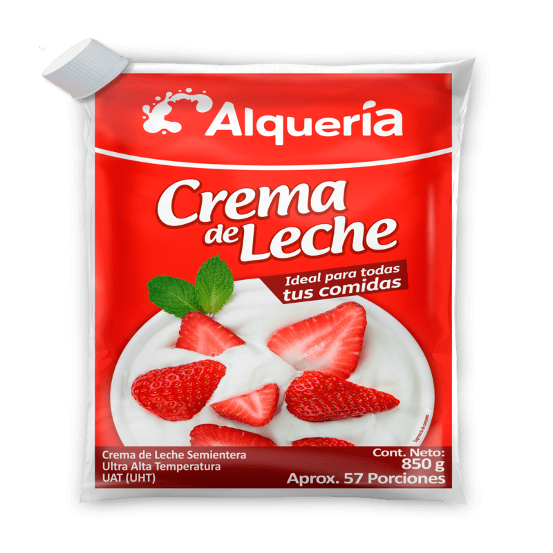 Crema de Leche Entera Alquería x 850 g - Supermercado Megatiendas