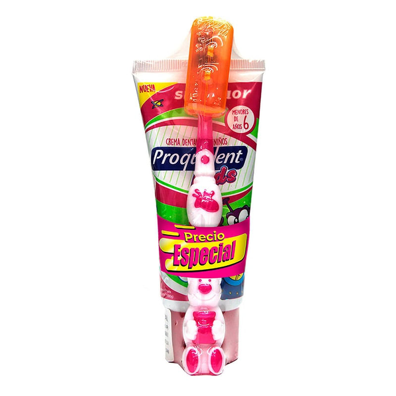 Crema Proquident Kids Fucsia x 75 g. Gratis Cepillo - Megatiendas