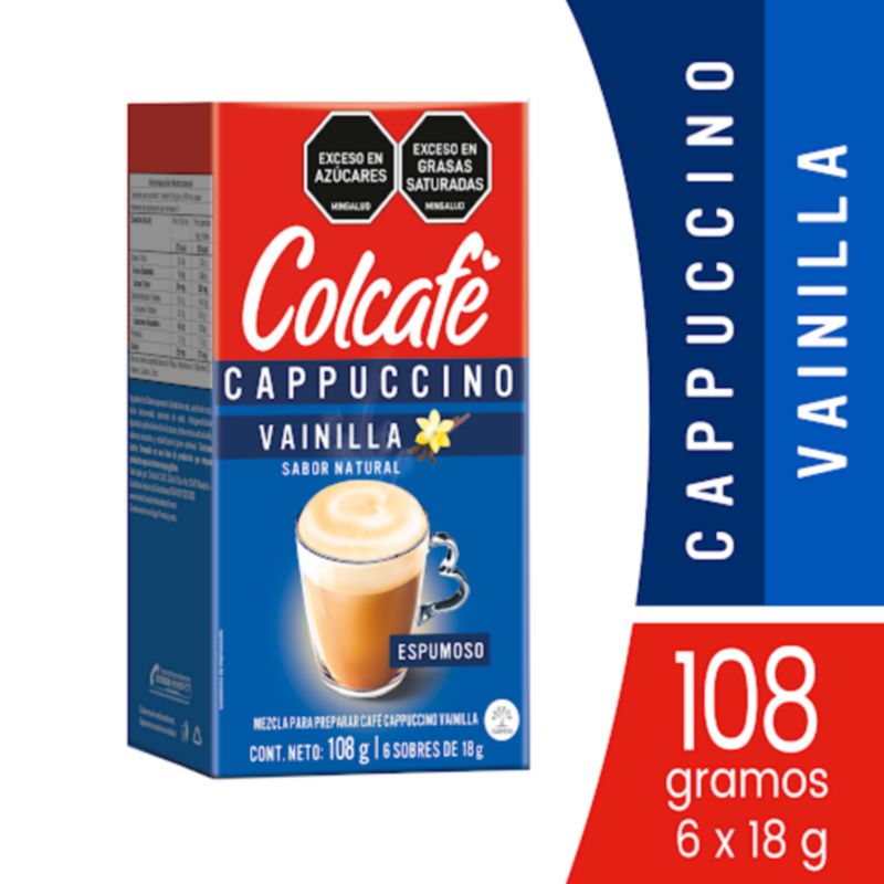 Café Colcafé Cappuccino Vainilla 6 unds x 18 g c/u - Supermercado ...