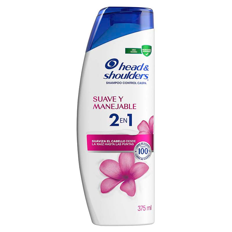 Shampoo Head & Shoulders Suave y Manejable 2 En 1 x 375 ml ...