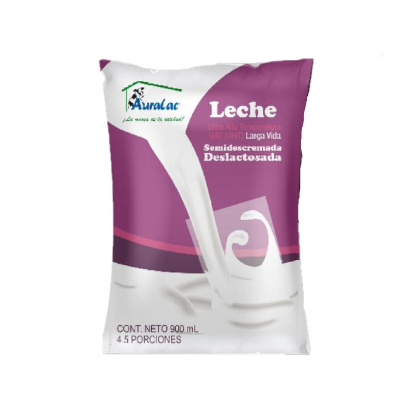 Leche Deslactosada Auralac Semidescremada x 900 ml - Megatiendas