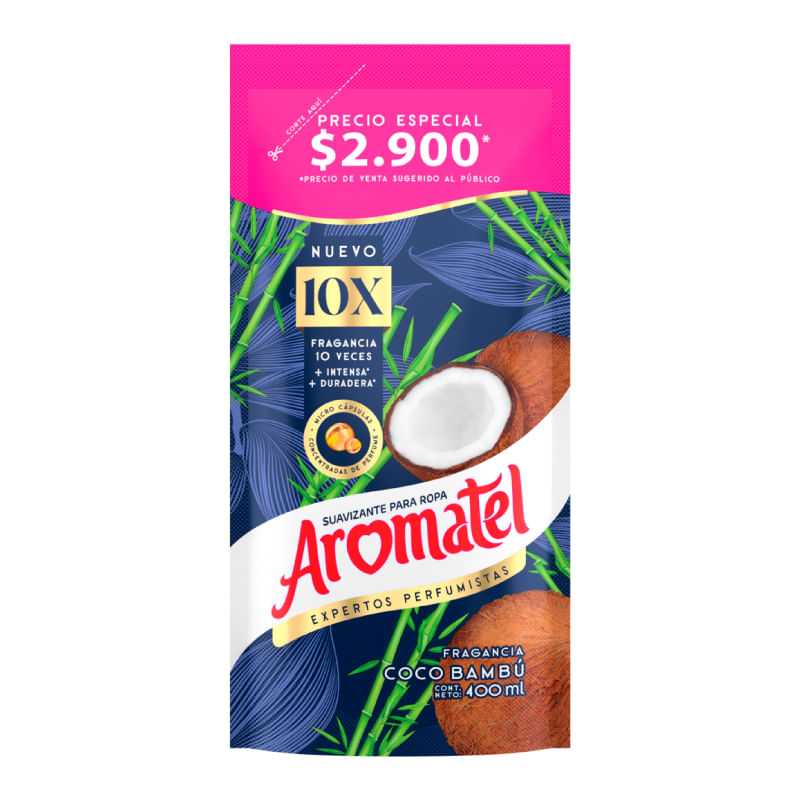 Suavizante Aromatel Coco Bambú x 400 ml - Supermercado Megatiendas