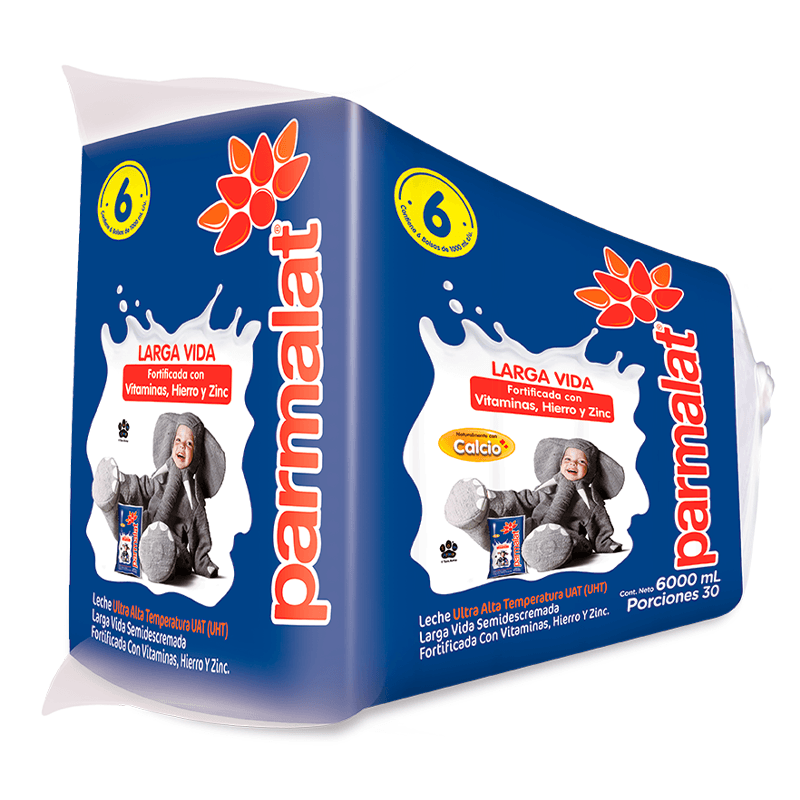 Leche Parmalat Fortificada 6 unds x 1000 ml c/u - Supermercado Megatiendas