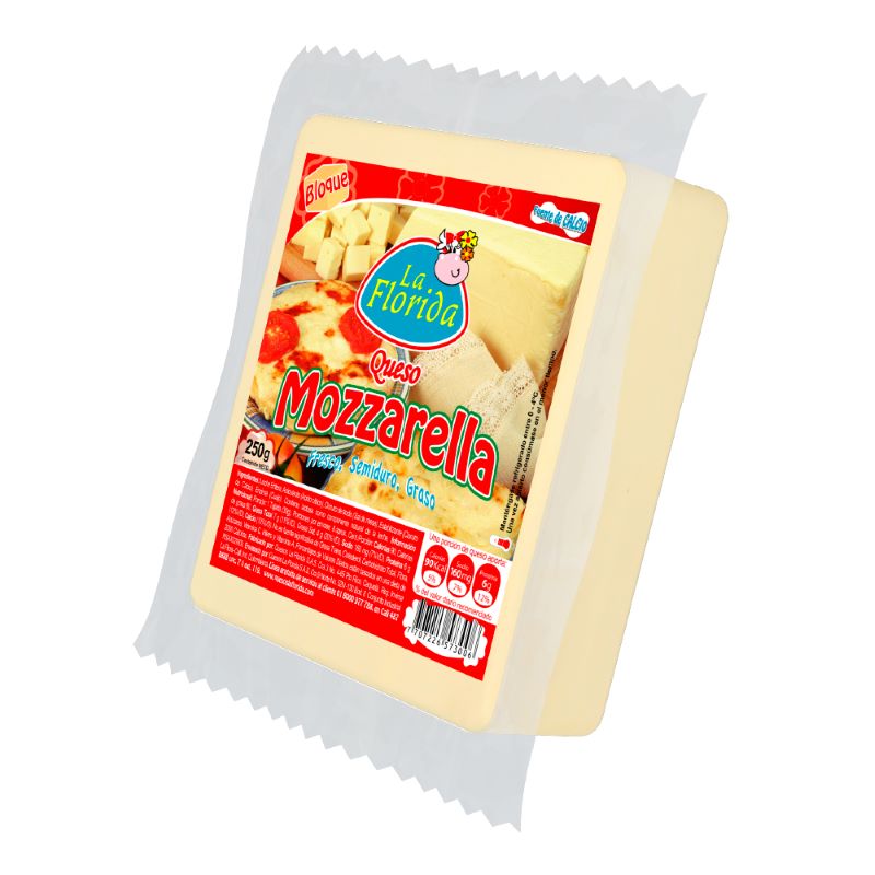 Queso La Florida Mozzarella Bloque x 250 g - Supermercado Megatiendas