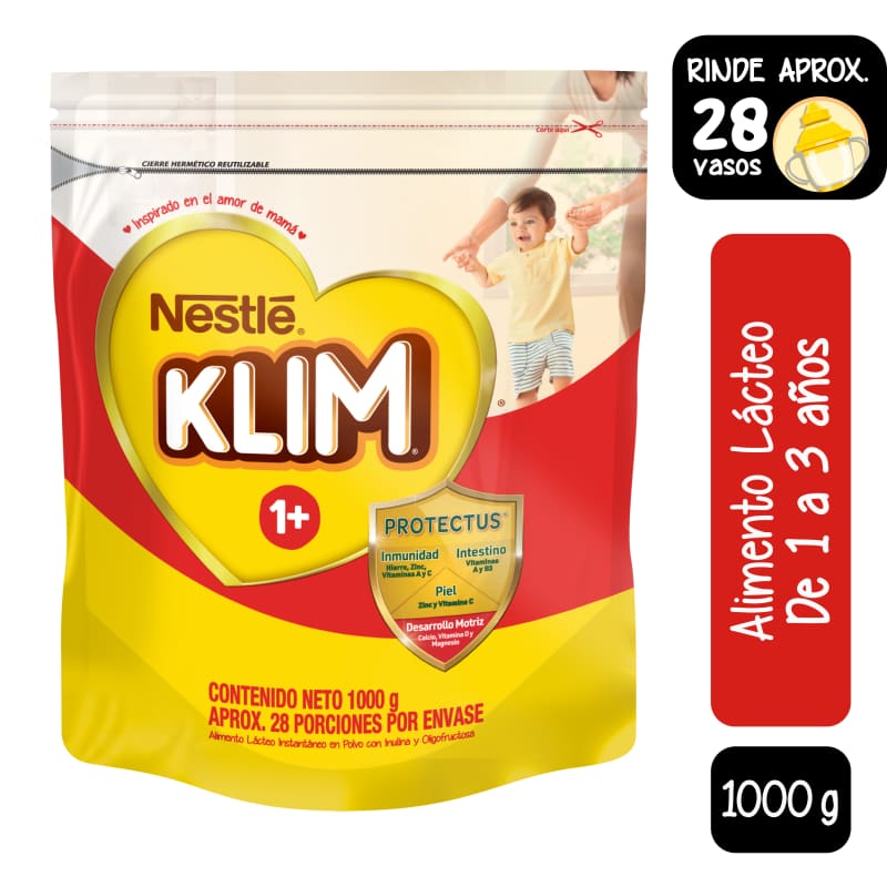 Alimento Lácteo Klim 1+ Prebiótico Doy Pack x 1000 g - Supermercado ...