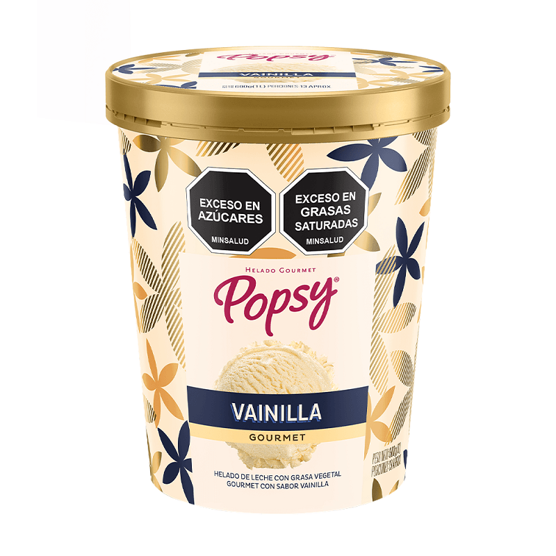 Helado Popsy Vainilla Gourmet x 600 g - Supermercado Megatiendas