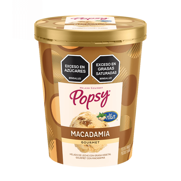 Helado Popsy Macadamia Gourmet x 600 g - Supermercado Megatiendas