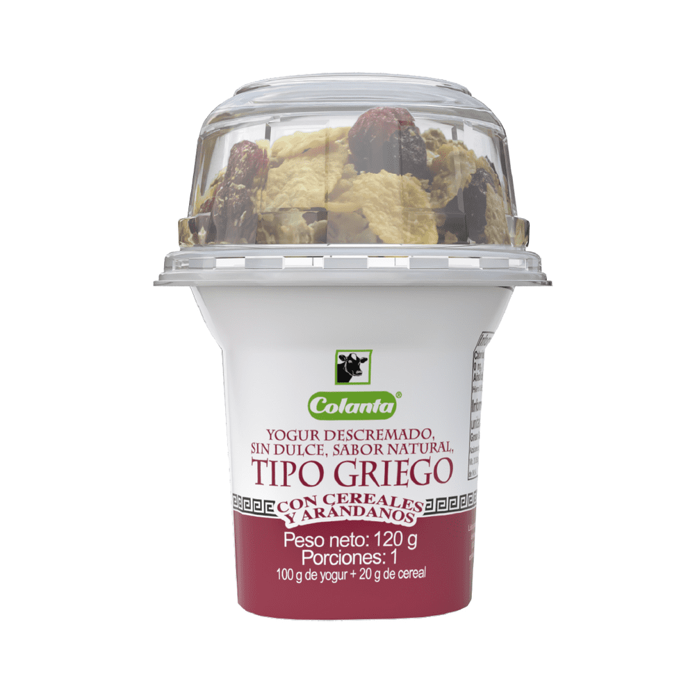 Yogurt Griego Colanta Cereal Arandanos x 120 g - Supermercado Megatiendas