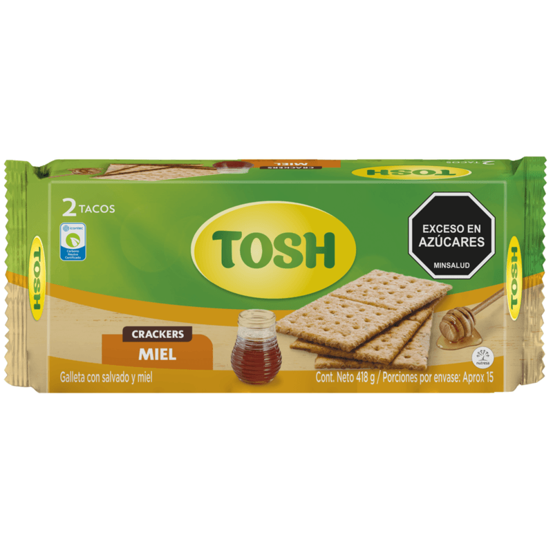 Galletas Integrales Tosh Miel Taco x 418 g - Supermercado Megatiendas