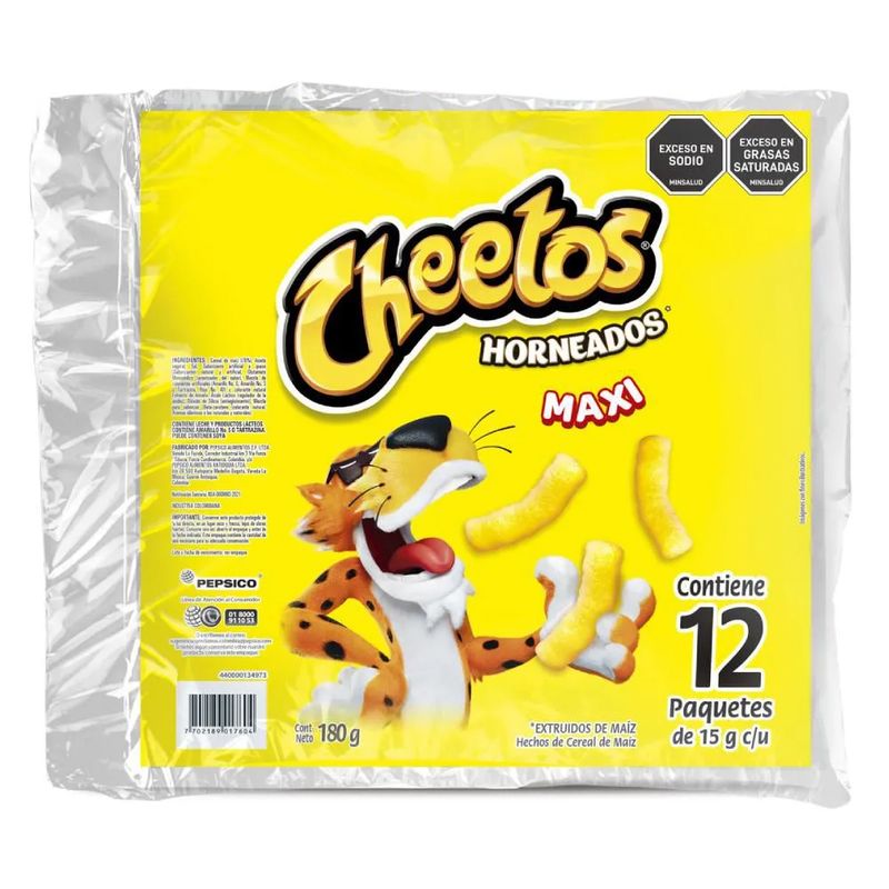 Cheetos 12 unds x 15 g c/u - Supermercado Megatiendas