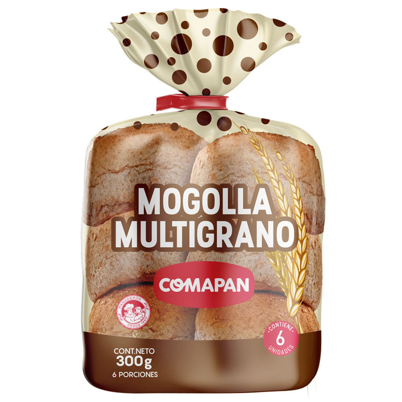 Pan Comapan Mogolla Multigrano x 300 g - Megatiendas