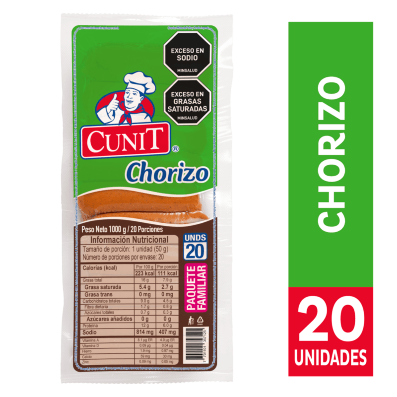 Chorizo Cunit x 1000 g - Supermercado Megatiendas