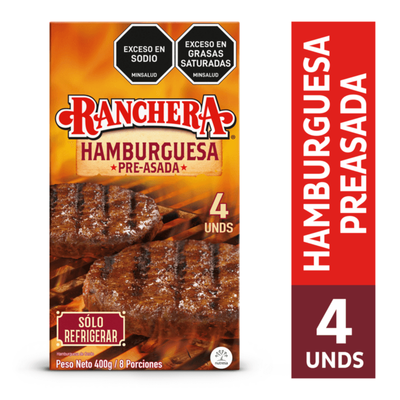 Hamburguesa Preasada Ranchera x 400 g - Supermercado Megatiendas