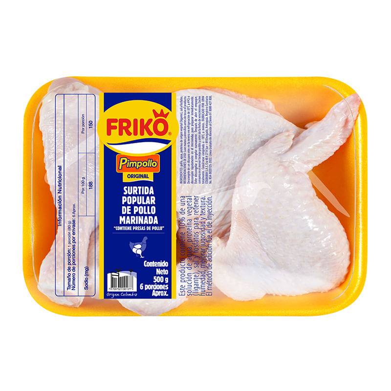 Surtido de Pollo Friko Marinado x 500 g - Supermercado Megatiendas