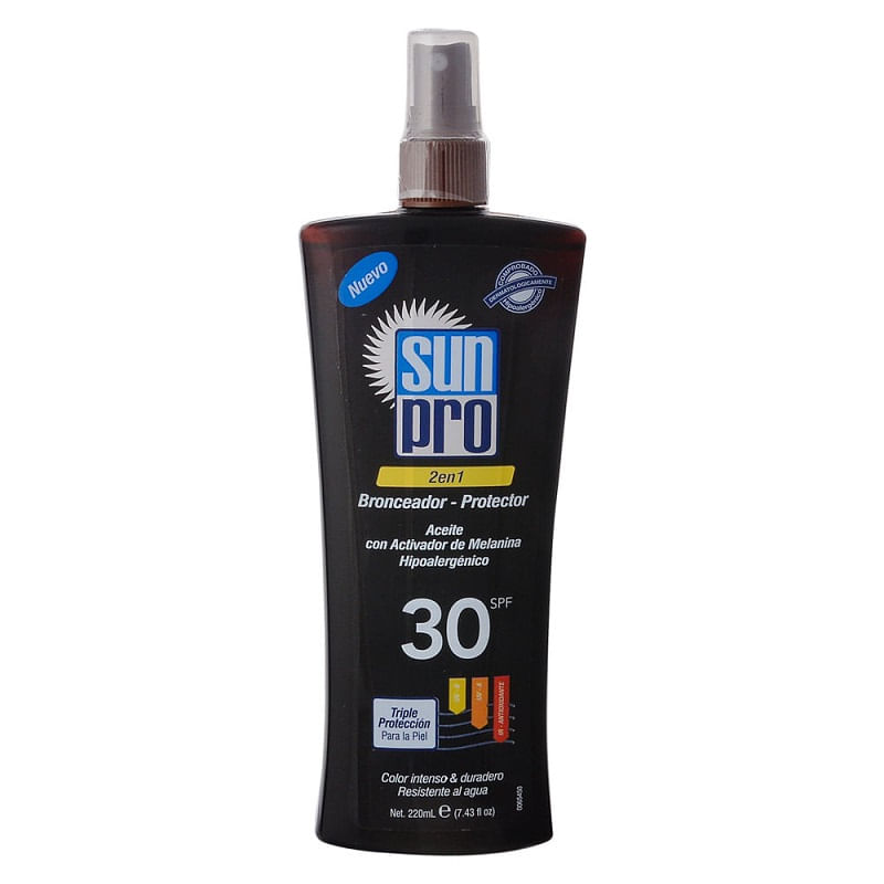 Bronceador Solar Sun Pro Aceite Activador x 30 ml - Supermercado ...