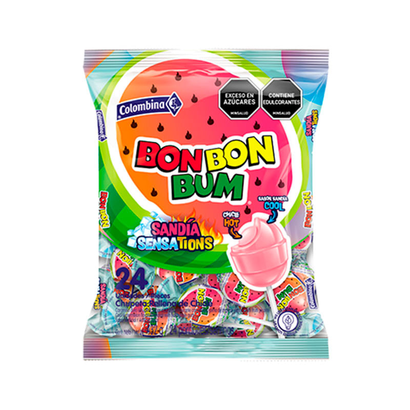 Bombón Bon Bon Bum Sandía Sensation x 432 g - Supermercado Megatiendas