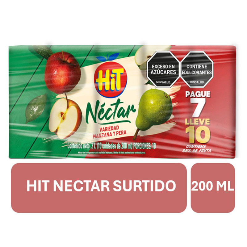 Jugo Hit Néctar Manzana/Pera x 200 ml pague 7 leve 10 - Supermercado ...