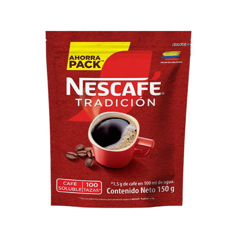 Café Nescafé Tradición Soluble x 150 g - Supermercado Megatiendas